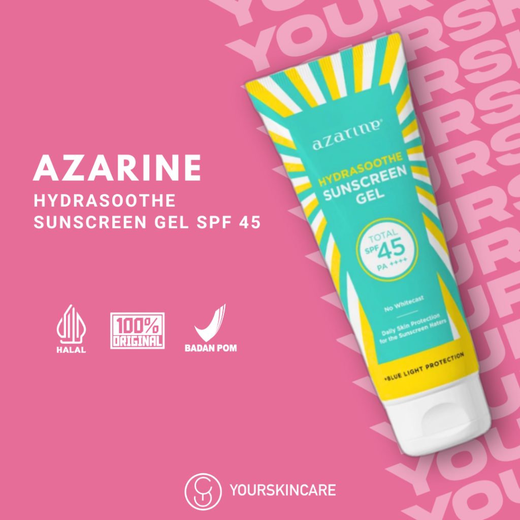 Jual Azarine Hydrasoothe Sunscreen Gel SPF 45 PA ++++ [HIJAU] | Shopee Indonesia