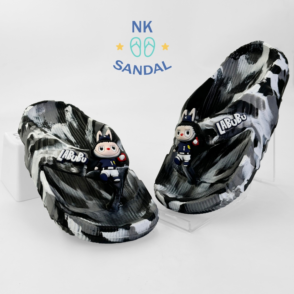 Jual Sandal labubu anak, Sandal jepit labubu anak ,Sandal Labubu doreng ...