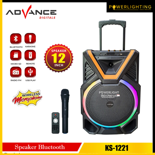 Jual Advance KS-1221 Speaker Meeting Bluetooth 12 Inch Free Mic Wireless | Shopee Indonesia
