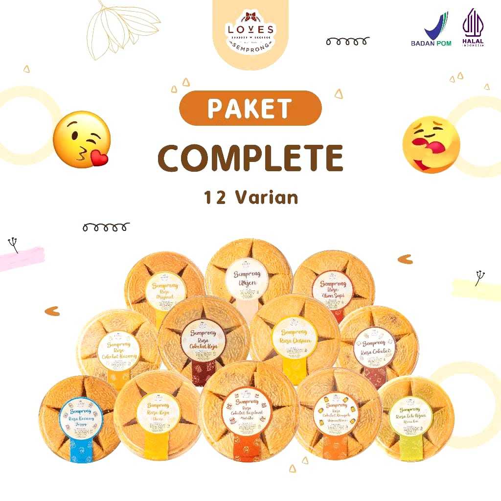 Jual LOVES SEMPRONG PAKET COMPLETE 12 VARIANT RASA CEMILAN KUE KERING ...