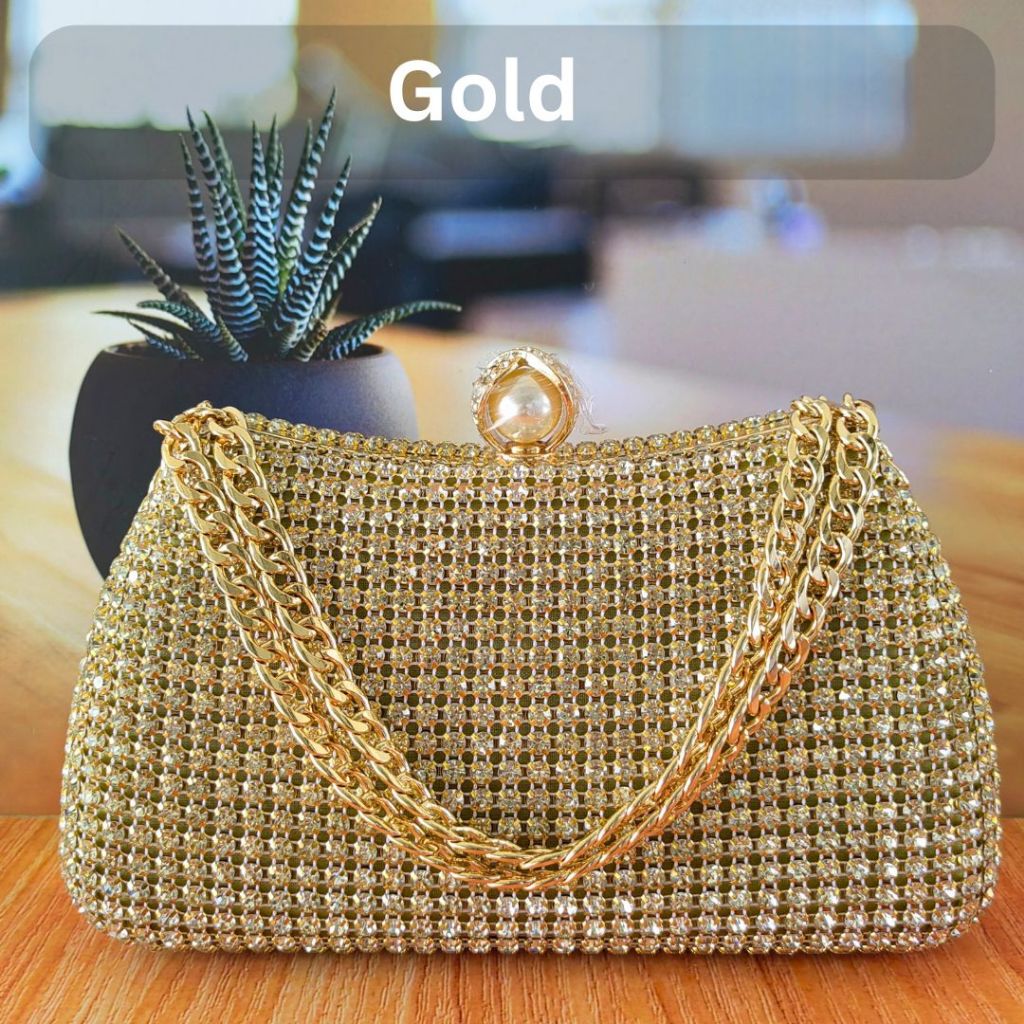 Jual Tas Kondangan Wanita Elegan Pesta Kristal Mewah Elegan Cantik ...