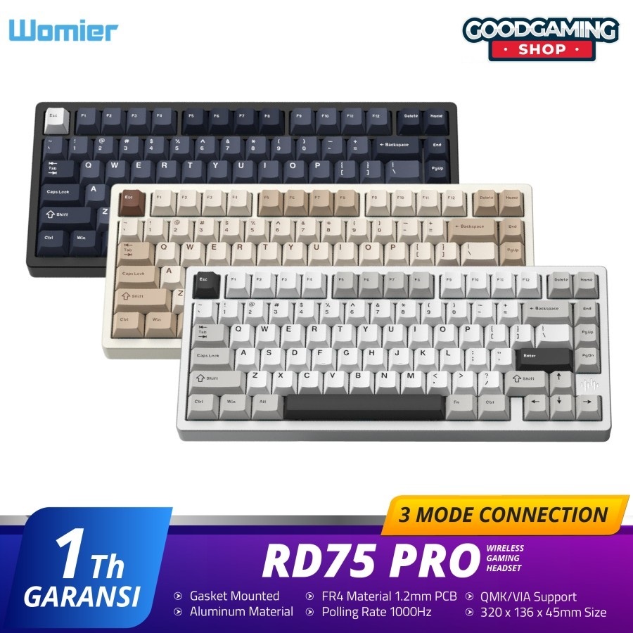 Jual Womier RD75 Pro | RD-75 Pro Rapid Disassembly QMK/VIA Wireless ...