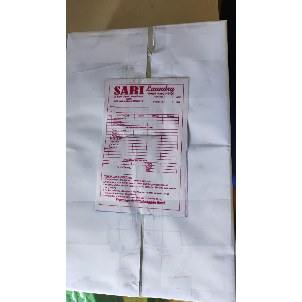 Jual Faktur Laundri dan Spanduk Saru Laundry | Shopee Indonesia