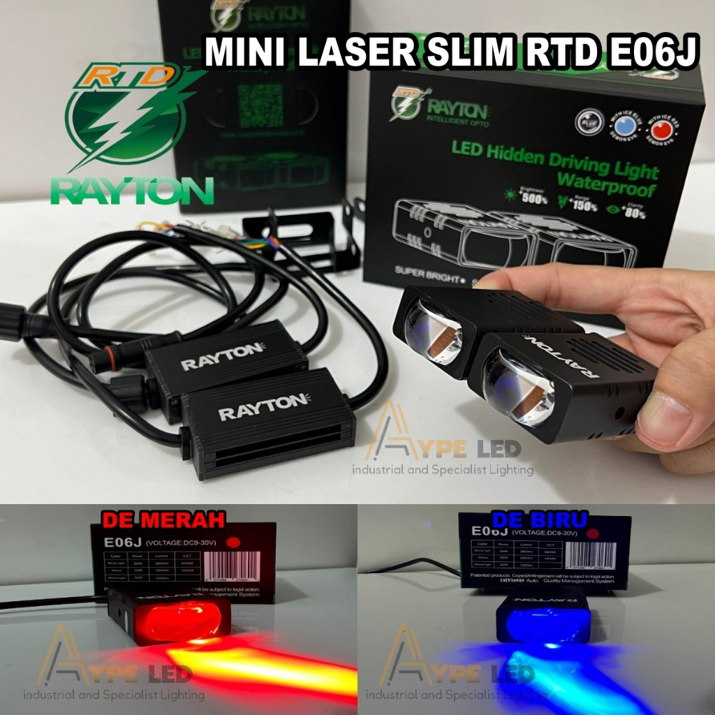 Jual ORIGINAL RTD RAYTON MINI LASER SLIM GEPENG E06J PLUS KIPAS ...