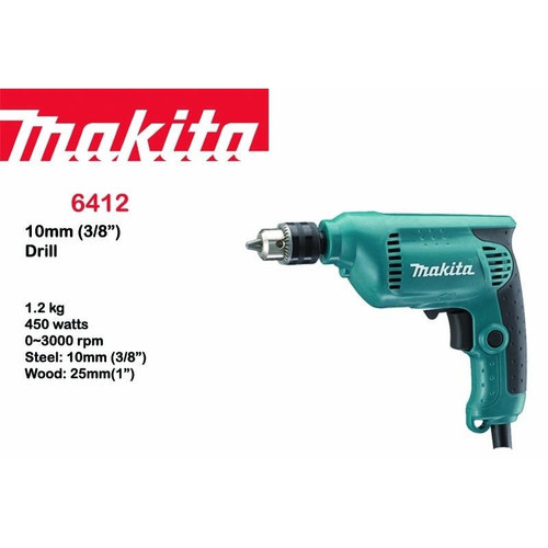 Jual Makita Mesin Bor 10 mm Makita 6412 ( 2 Arah ) Mesin Bor Tangan Listrik Besi Kayu 10 mm ...