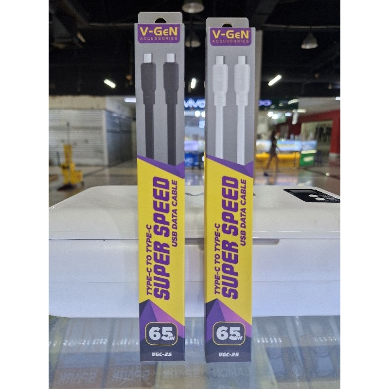 Jual Kabel data type C to C VCB-32 / VGC-25 65W V-gen | Shopee Indonesia