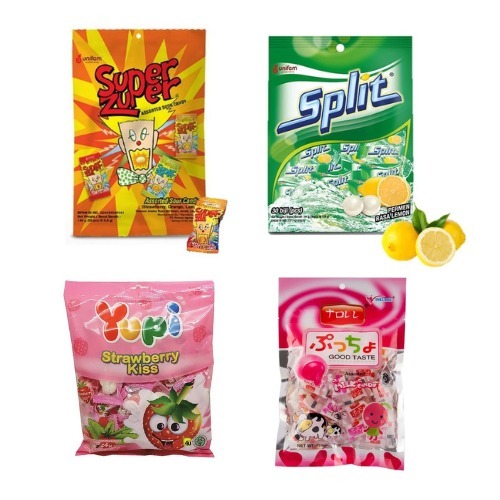 Jual Permen Rasa Buah Super Zuper Toll Split Yupi Strawberry Kiss Manis ...