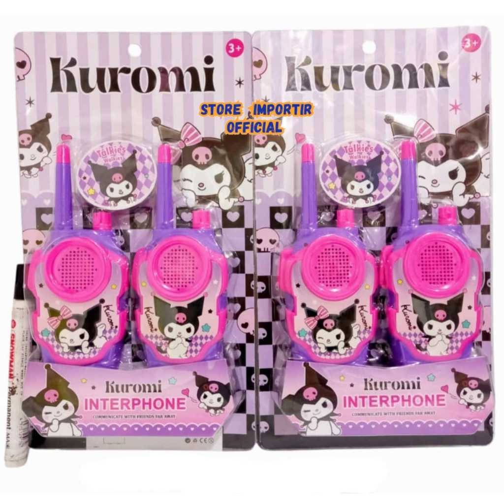 Jual Mainan Talkie Walkie Kuromi Interphone Viral 181 2 Mainan ...