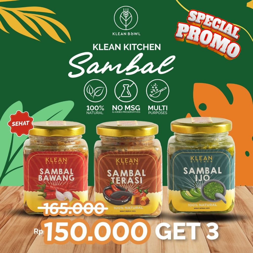 Jual SAMBAL KLEAN KITCHEN 250 gr | Shopee Indonesia