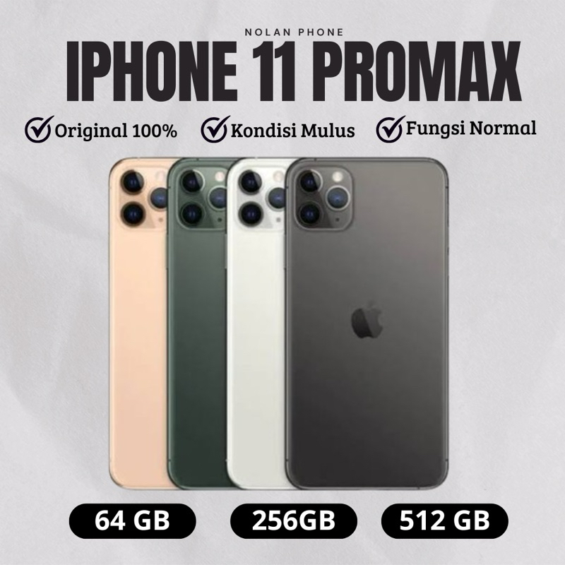 Jual Iphone 11 PROMAX 64GB/256GB/512GB Second Bekas 100% Original Fullset | Shopee Indonesia