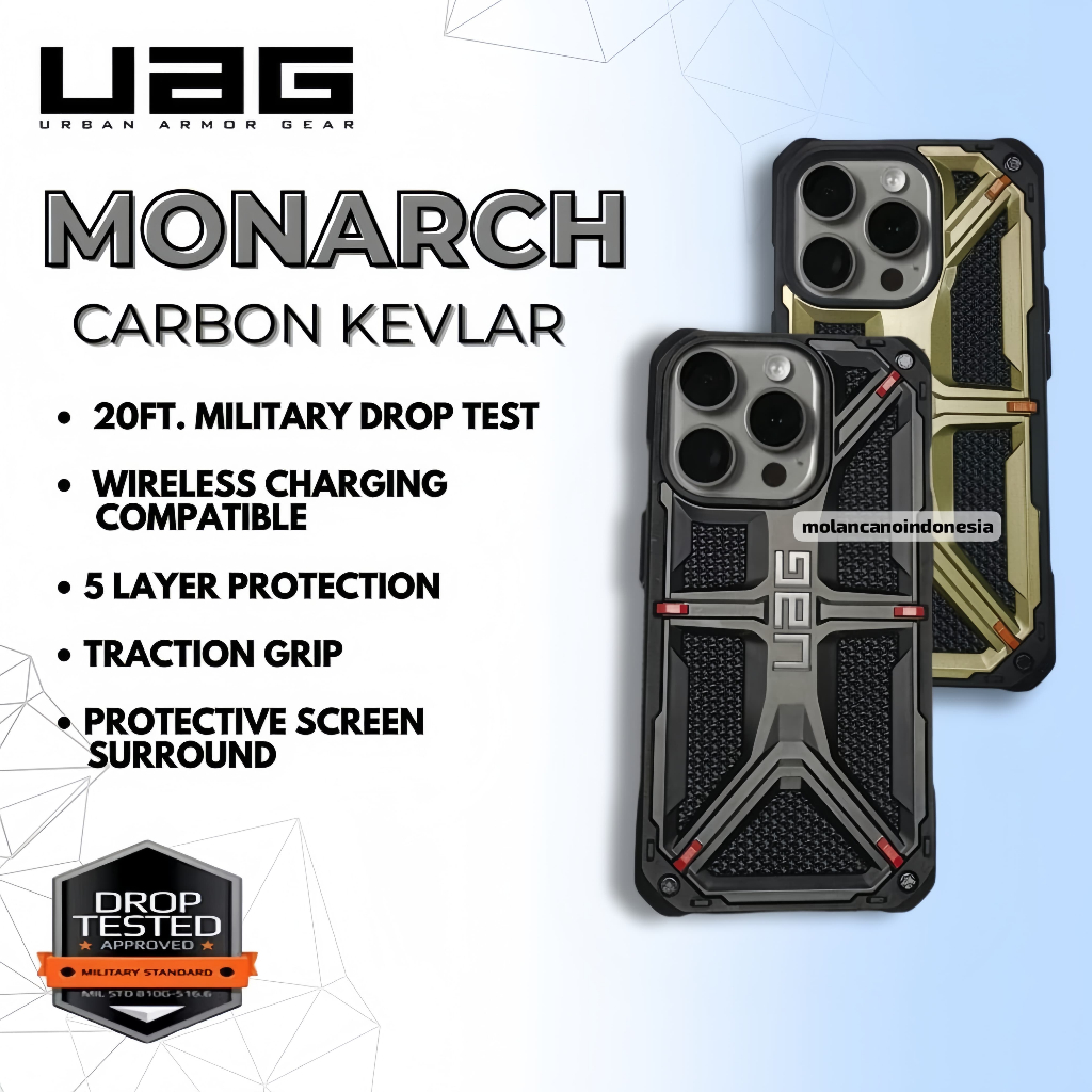Jual Case iPhone 15 15+ 15 Plus 15 Pro 15 Pro Max UAG Monarch Kevlar ...