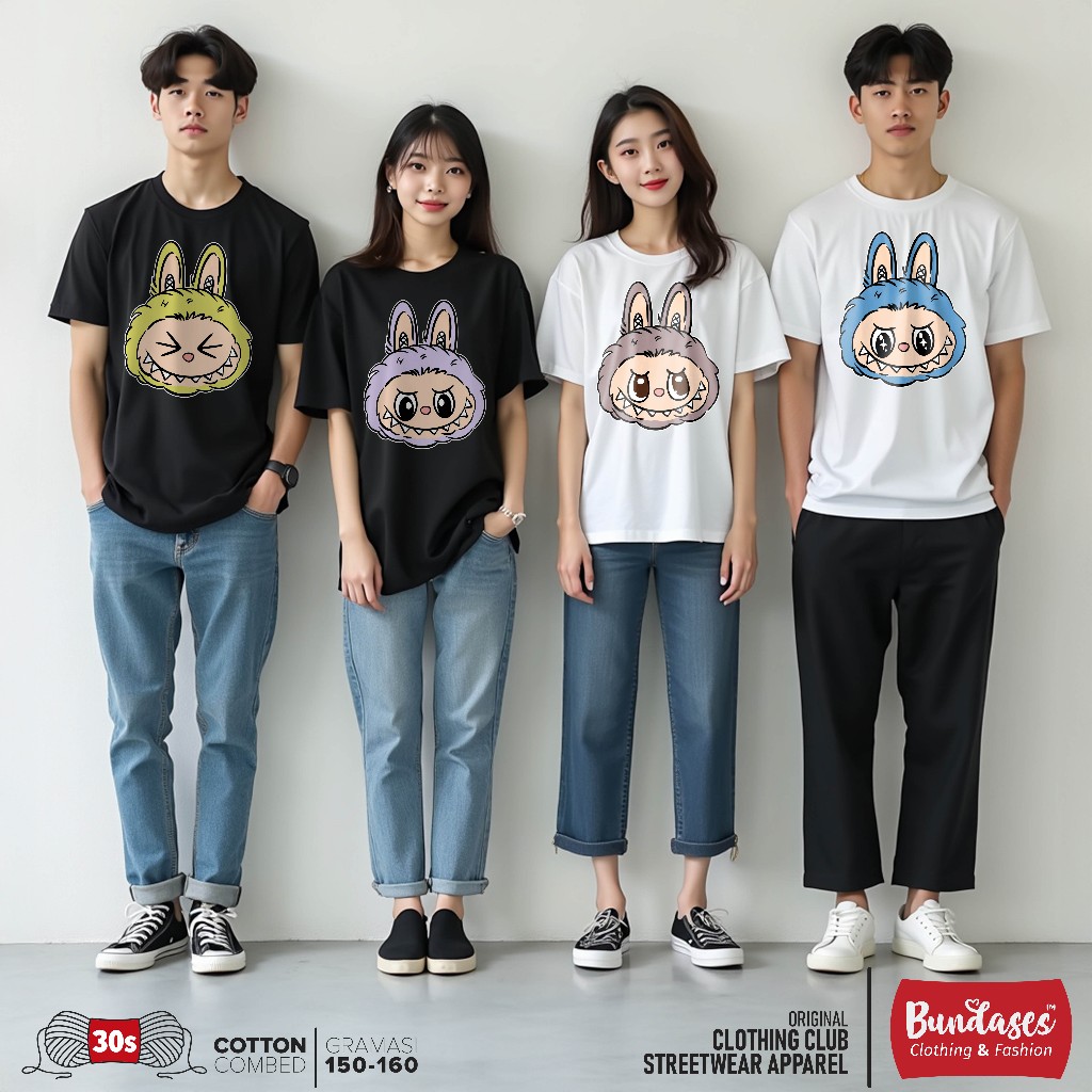 Jual BDS - Kaos Labubu Katun kombed UNISEX Kaus lucu Pria wanita Dewasa ...