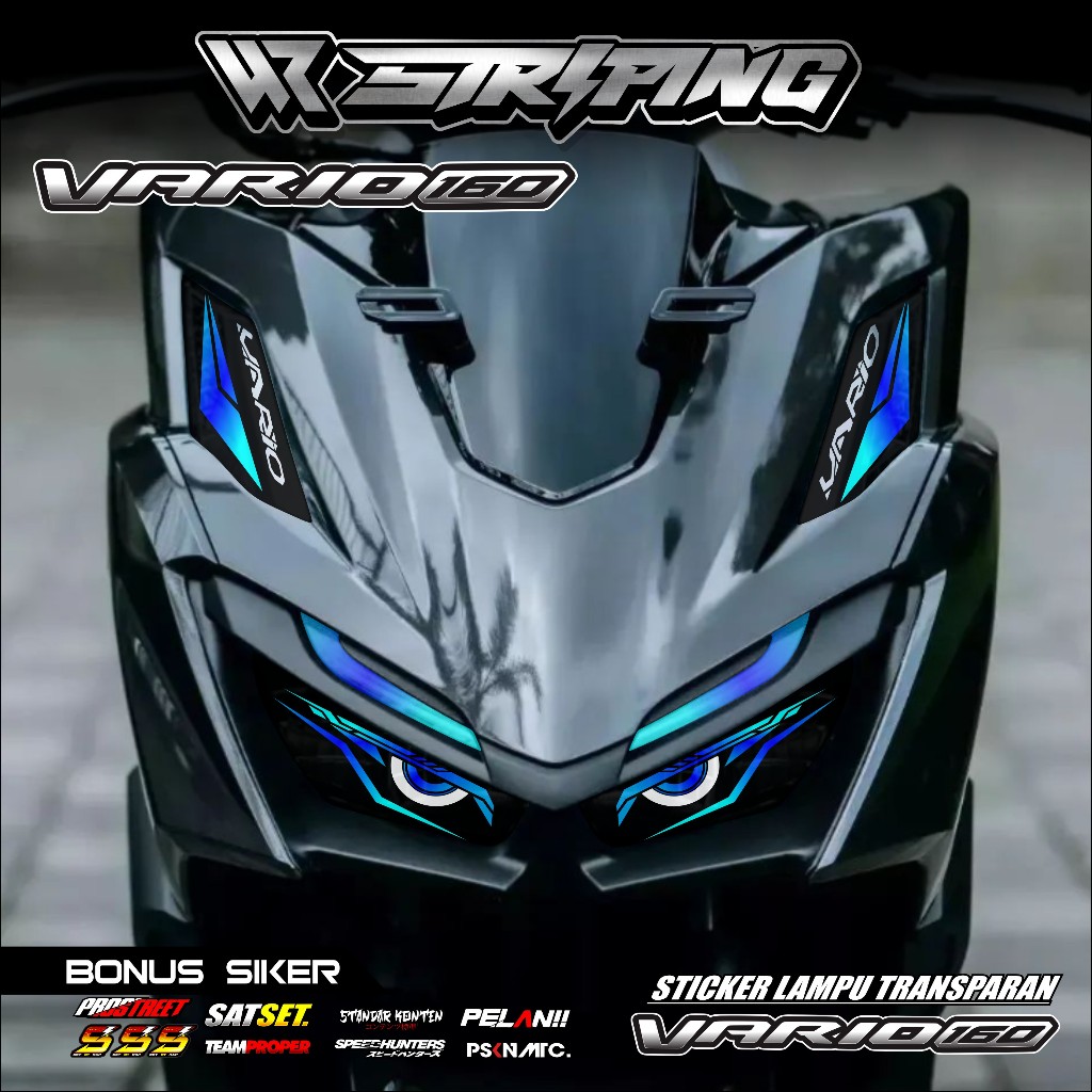 Jual Stiker Lampu Motor Vario 160 New-Sticker Alis Depan Lampu Vario ...