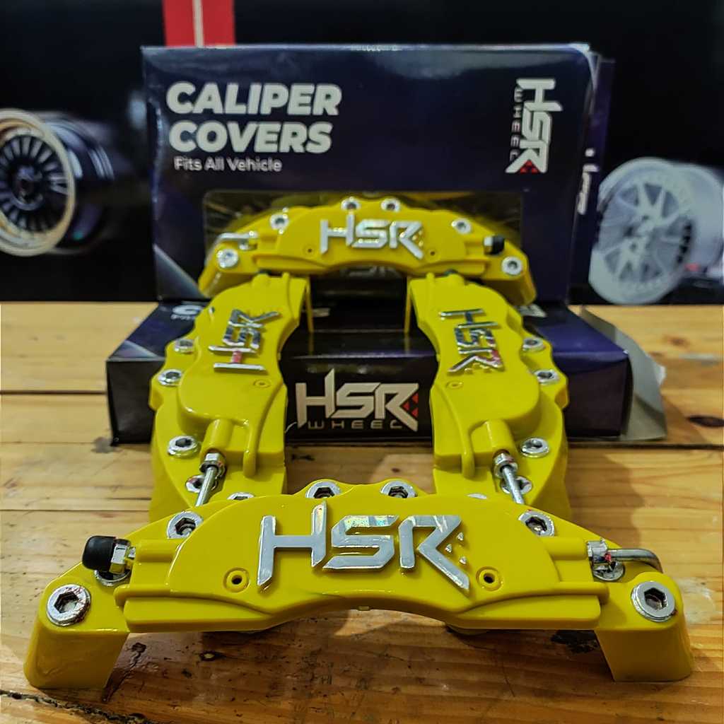 Jual COVER CALIPER FRONT YELLOW HSR Tutup Rem Mobil Cakram Depan 2 Pcs ...