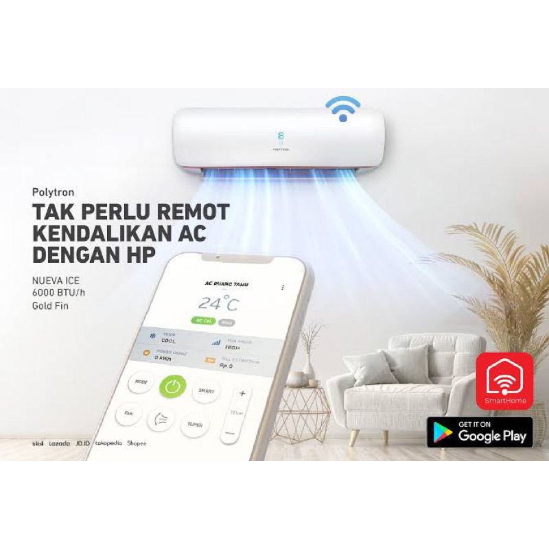 Jual POLYTRON AC POLYTRON NEUVA 1/2PK POLYTRON SMART Neuva Pro AC 1/2 ...