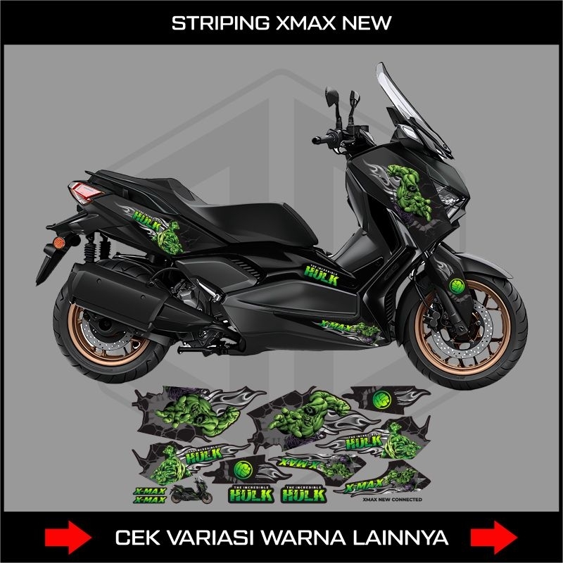 Jual Stiker Striping Xmax New 2023 Motif HULK / Sticker Decal Motor ...