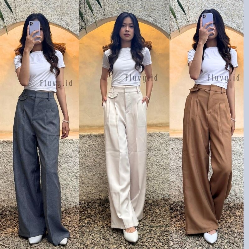 Jual ORO PANT - Loose Pants Trouser Wanita - Celana Anti Kusut - Celana ...