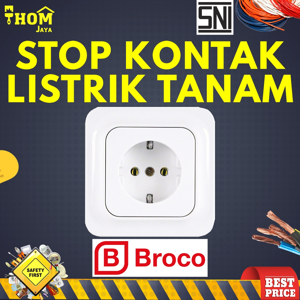 Jual STOP KONTAK LISTRIK INBOW BROCO / STOP KONTAK LISTRIK TANAM BROCO ...