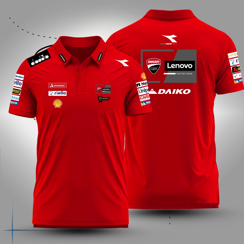 Jual Baju kerah Polo shirt DUCATI LENOVO MotoGP Team Replica ...