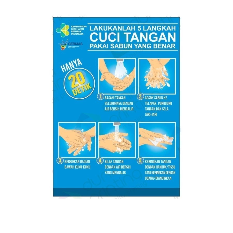 Jual SIGN STICKER CARA CUCI TANGAN PAKAI SABUN YANG BENAR | Shopee ...