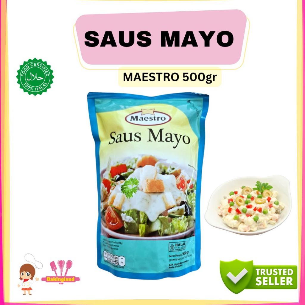 Jual Maestro Saus Mayo / Sauce Mayonaise / Mayonais 500gr | Shopee ...
