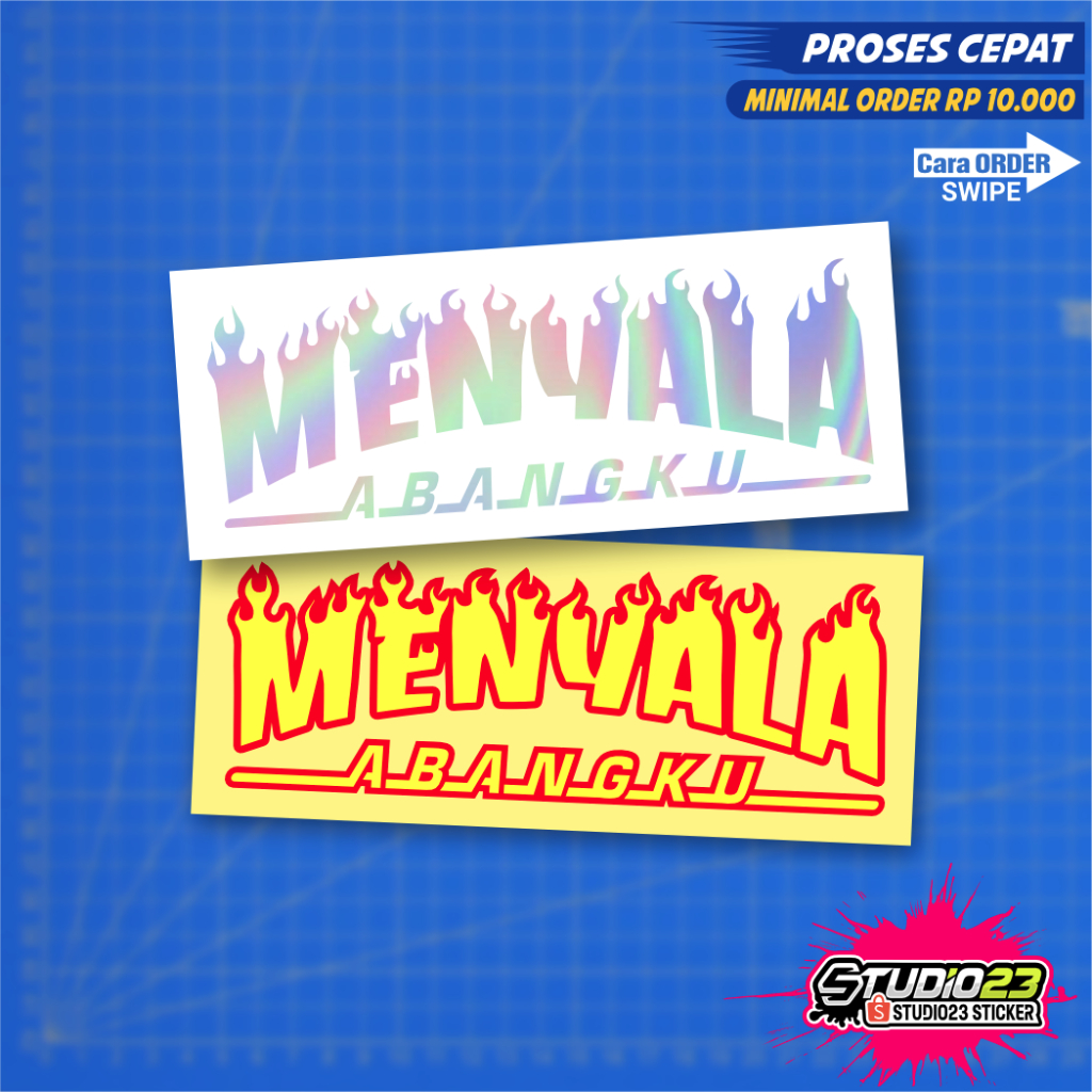 Jual Stiker Menyala Abangku, Cutting Sticker Viral | Shopee Indonesia