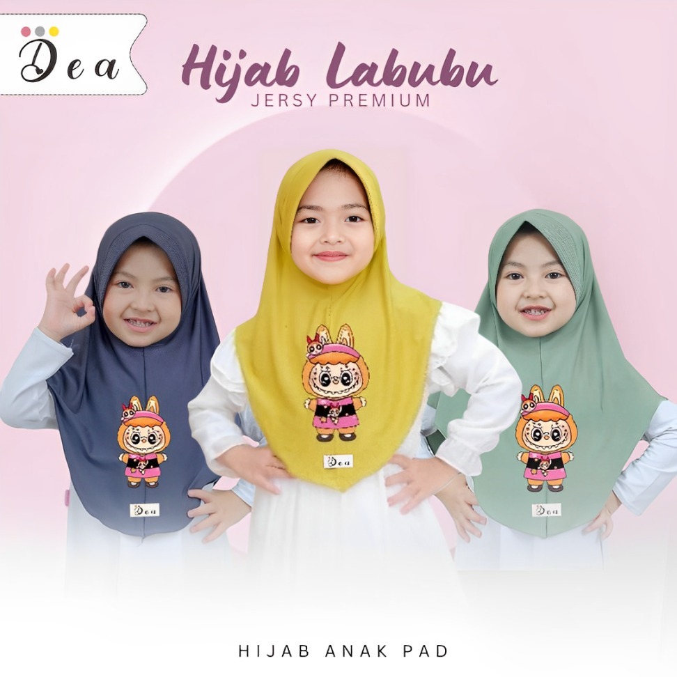 Jual Jilbab Anak Muslim hijab Anak Bayi LABUBU // Hijab LABUBU Anak ...