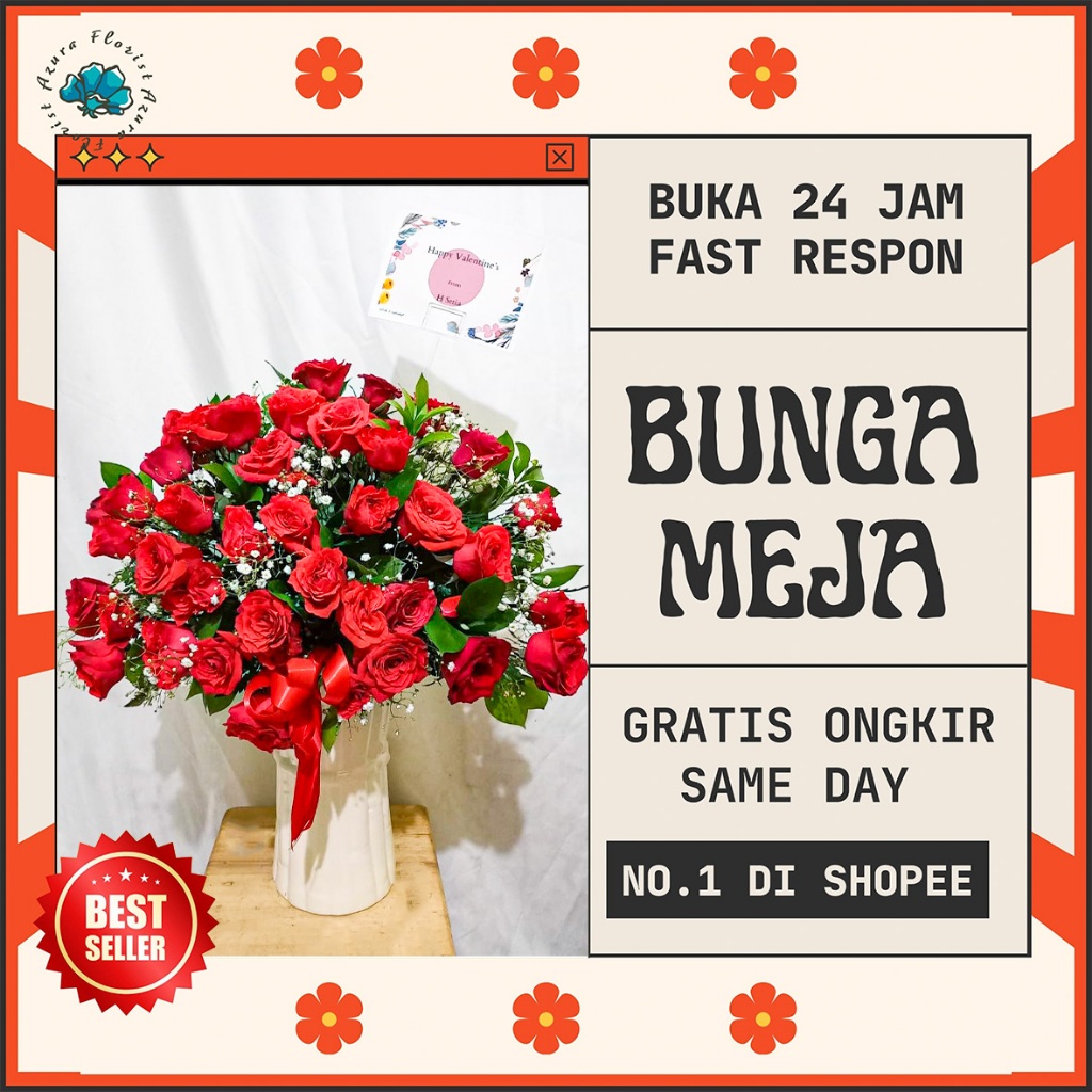 Jual Bunga Meja Jakarta - Premium Fresh Flower Table Jakarta | Shopee ...