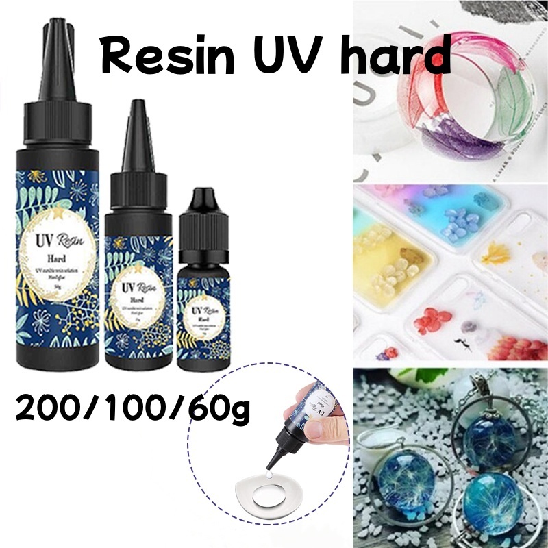 Jual 60/100/200g Resin Ultra Violet / Resin Uv Bening / Lem Uv Resin Hard / Diy Resin Clear ...