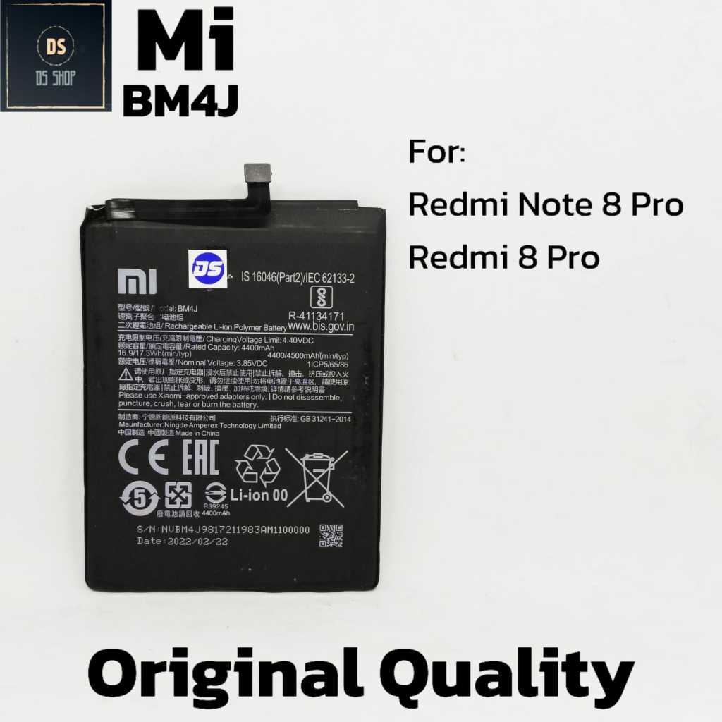 Jual Baterai HP Xiaomi Redmi Note 8 Pro BM4J Original 100% Batre Xiomi ...