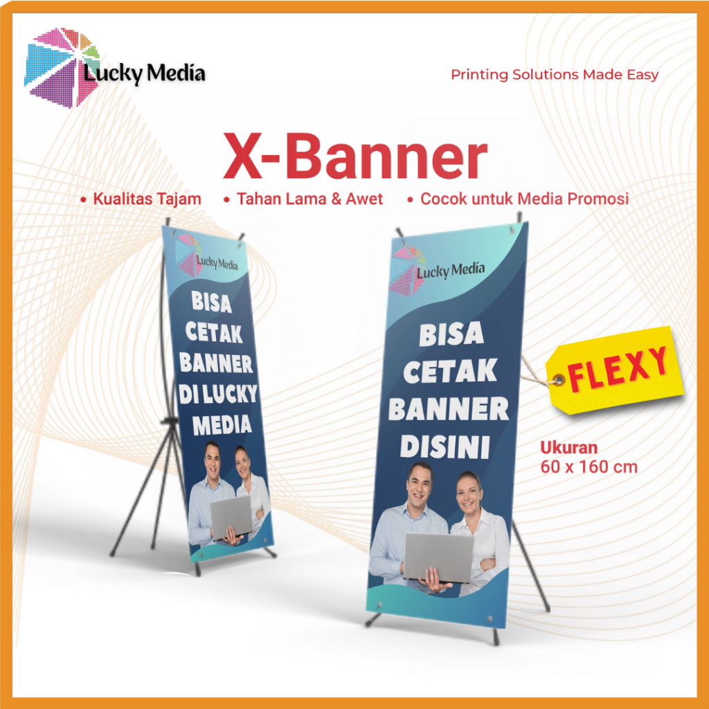 Jual X Banner + Cetak Flexy Wisuda Ulang Tahun Custom X-Banner 60x160cm ...