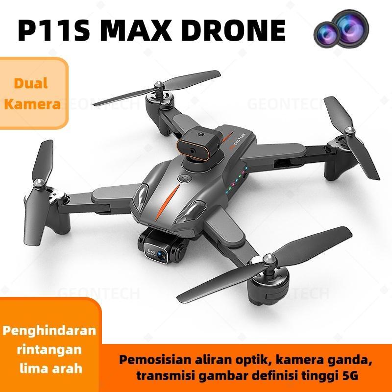 Jual 【𝑮𝑬𝑶𝑵𝑻𝑬𝑪𝑯】Smart Drone P11S MAX Anti Tabrak Drone 8K Dual Camera HD ...