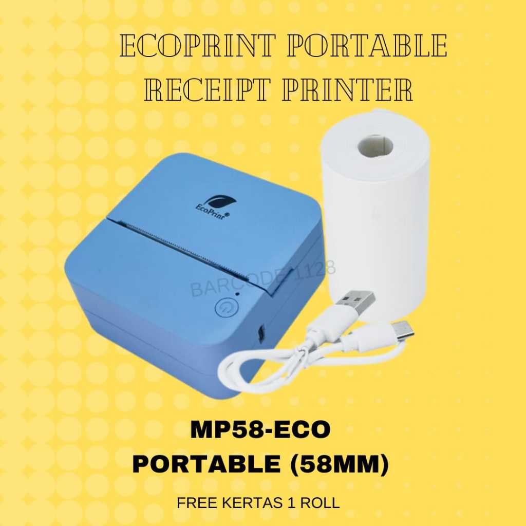 Jual Printer ECOPRINT Thermal Portable Battery Bluetooth MP-58ECO ...