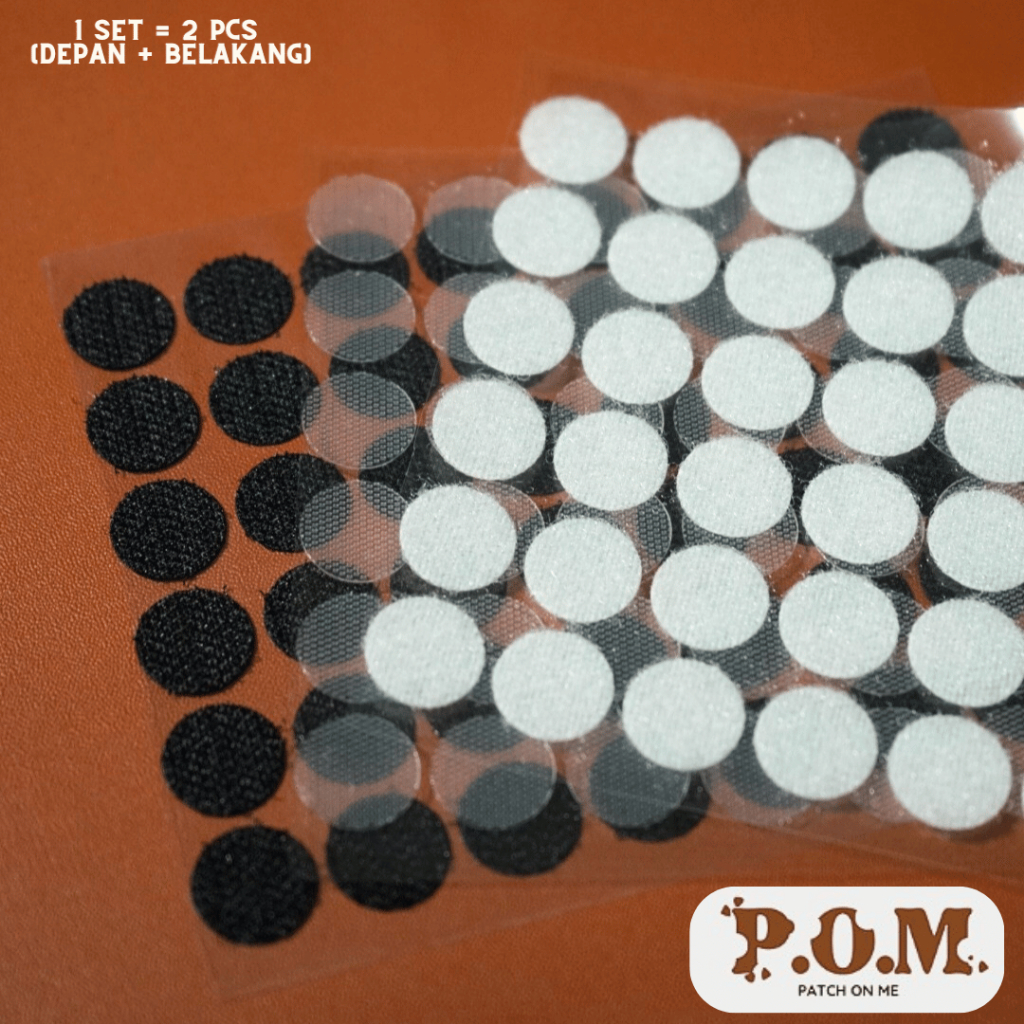 Jual 1 Pair / 1 Set Velcro Bulat , Perekat , Stiker , Perekat Patch ...