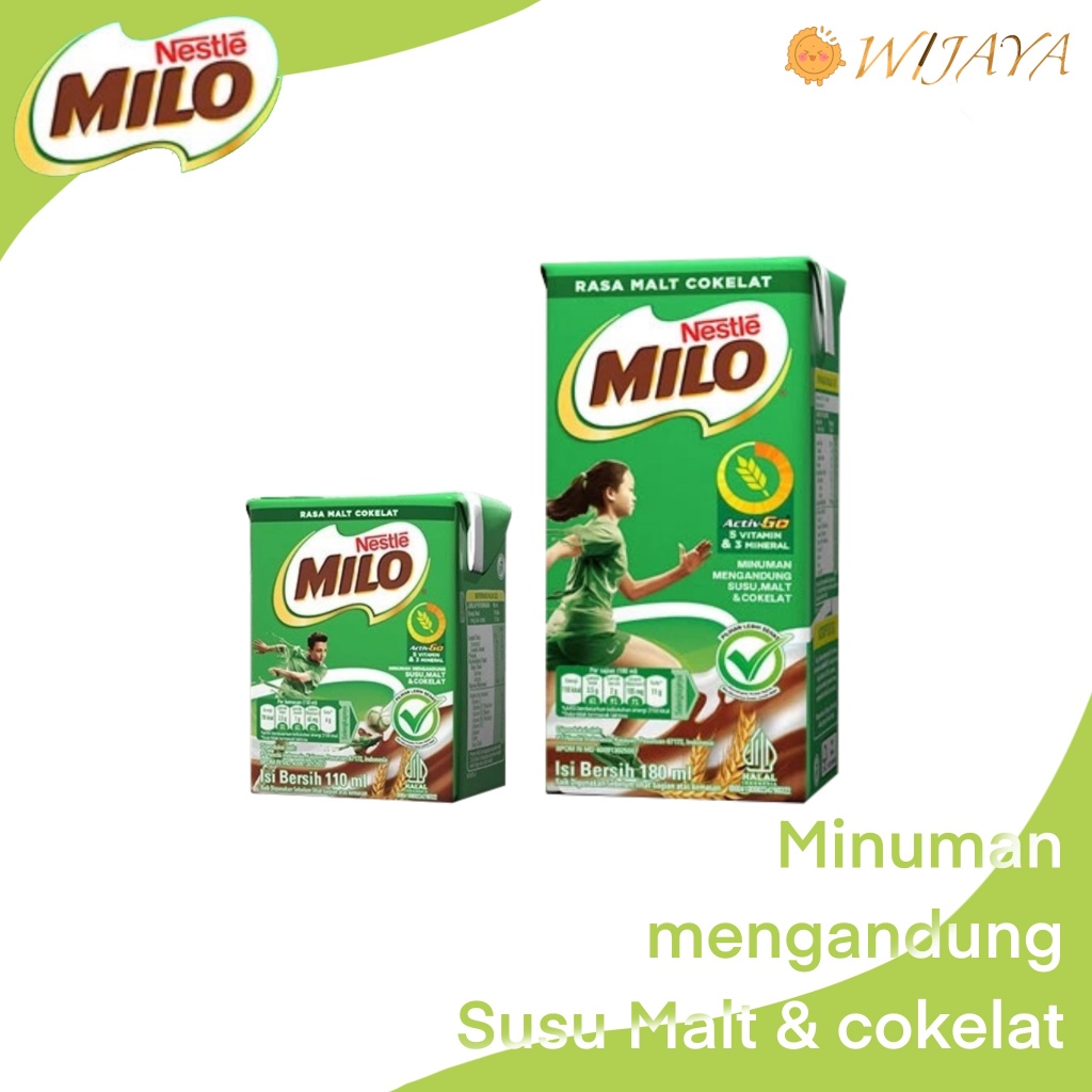 Jual MILO ACTIV-GO Susu coklat olahan suhu sangat tinggi 180ml dan ...