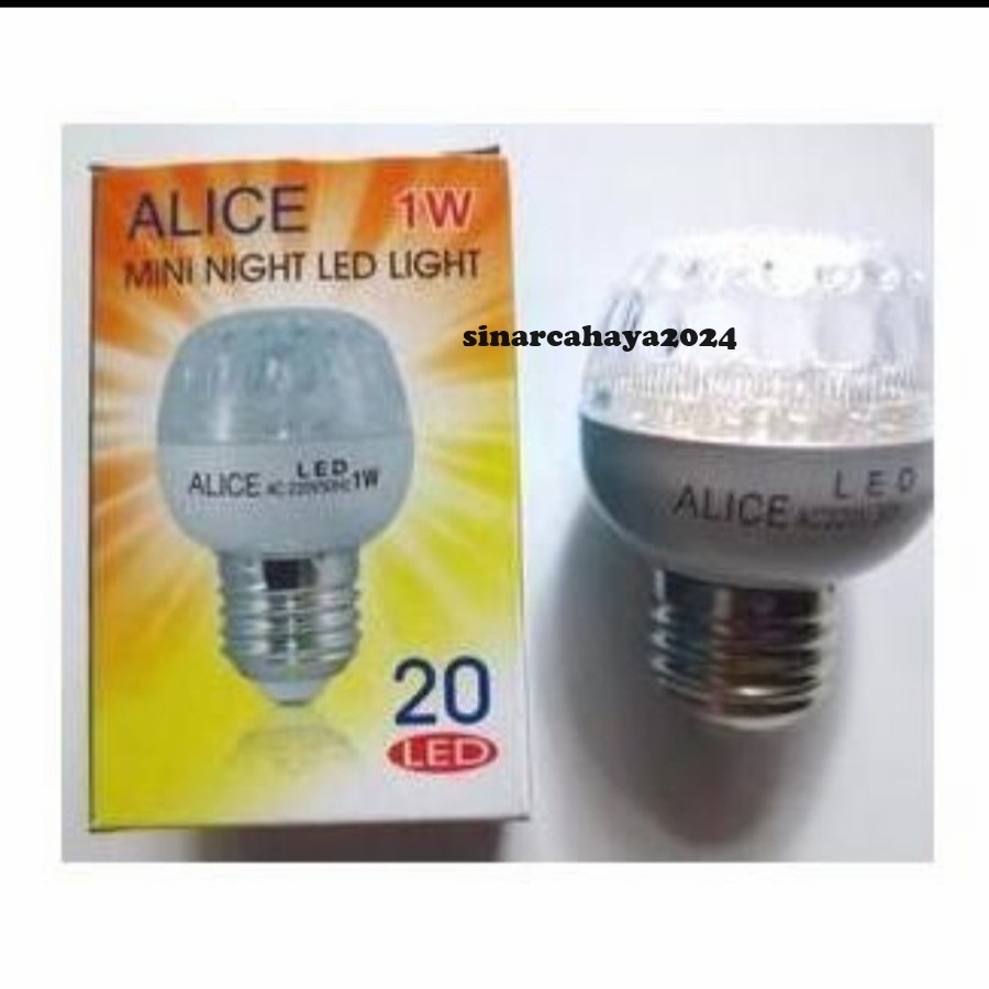 Jual SINARCAHAYA2024 - Alice Mini Night 1 Watt Lampu Tidur 20 Led 1 ...