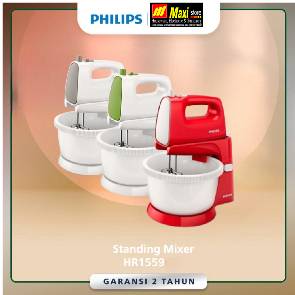Jual Philips Stand Mixers HR-1559 (170 Watt) -Maxistore | Shopee Indonesia