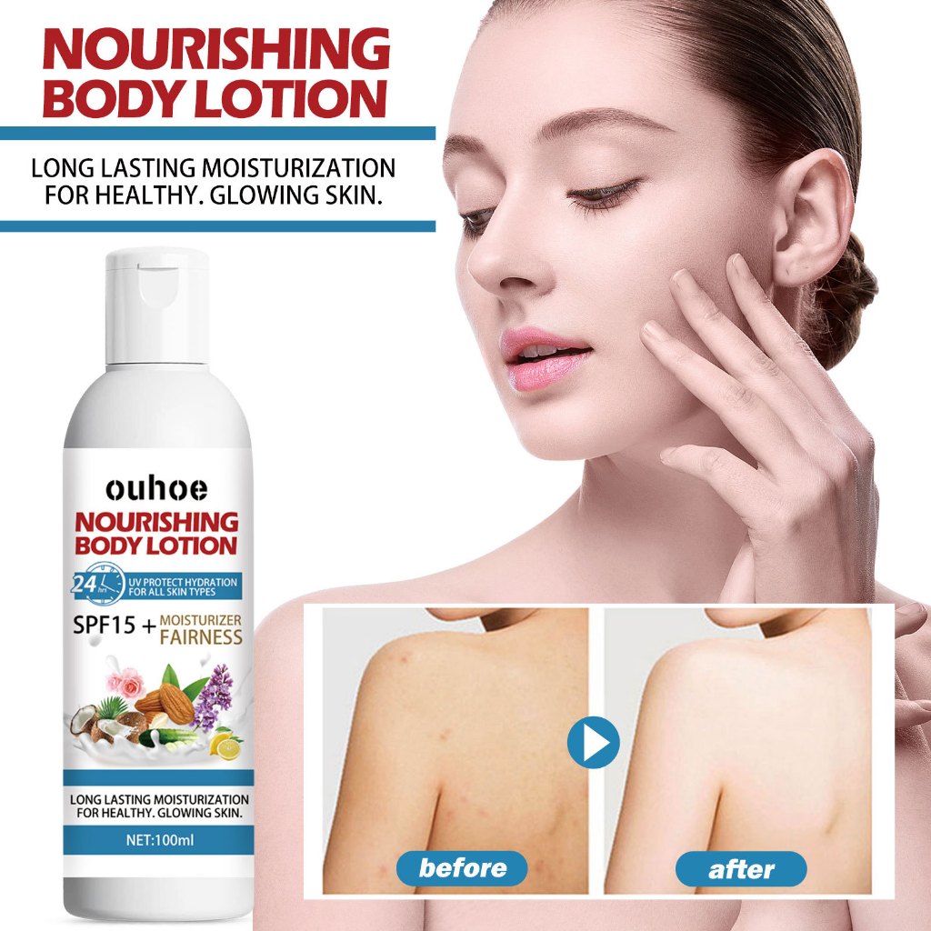 Jual OUHOE Whitening Body Lotion 100ml Remove Melanin Lightening Rough ...