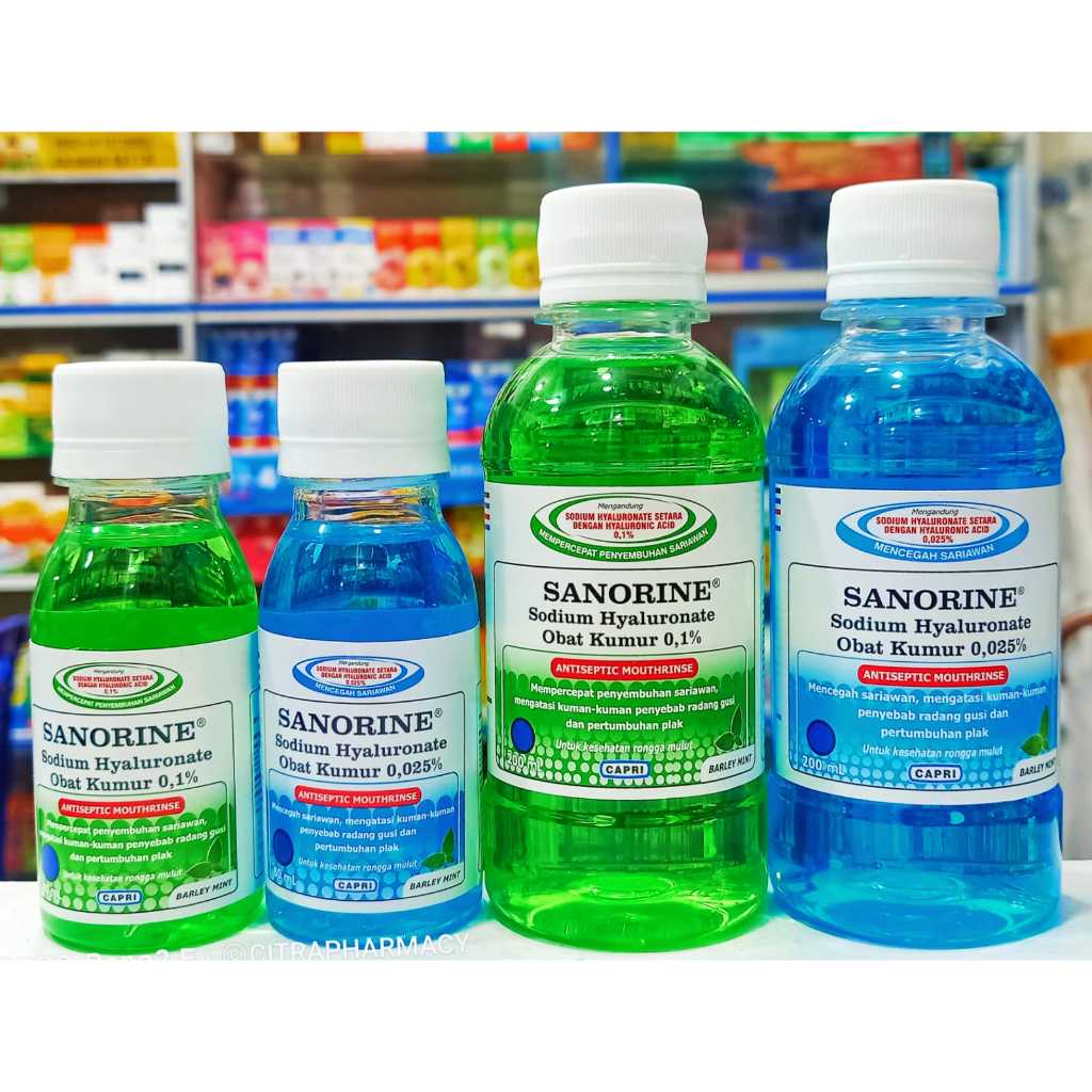Jual Sanorine Obat Kumur 𝟖𝟎𝐌𝐋 & 𝟐𝟎𝟎𝐌𝐋 - Mengobati Sariawan, Radang Gusi ...