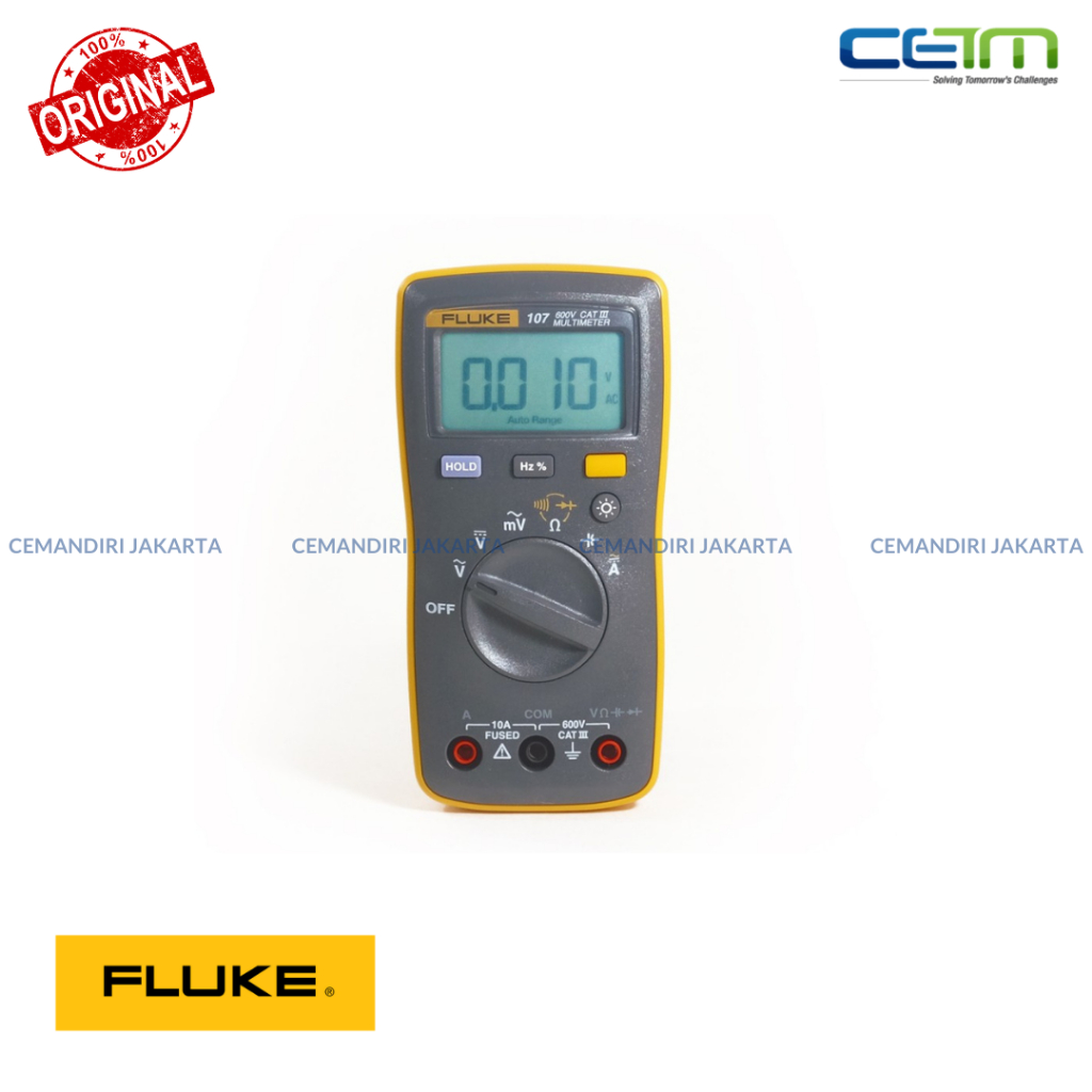 Jual FLUKE 107 Palm-sized Digital Multimeter CAT III 600V | Shopee ...