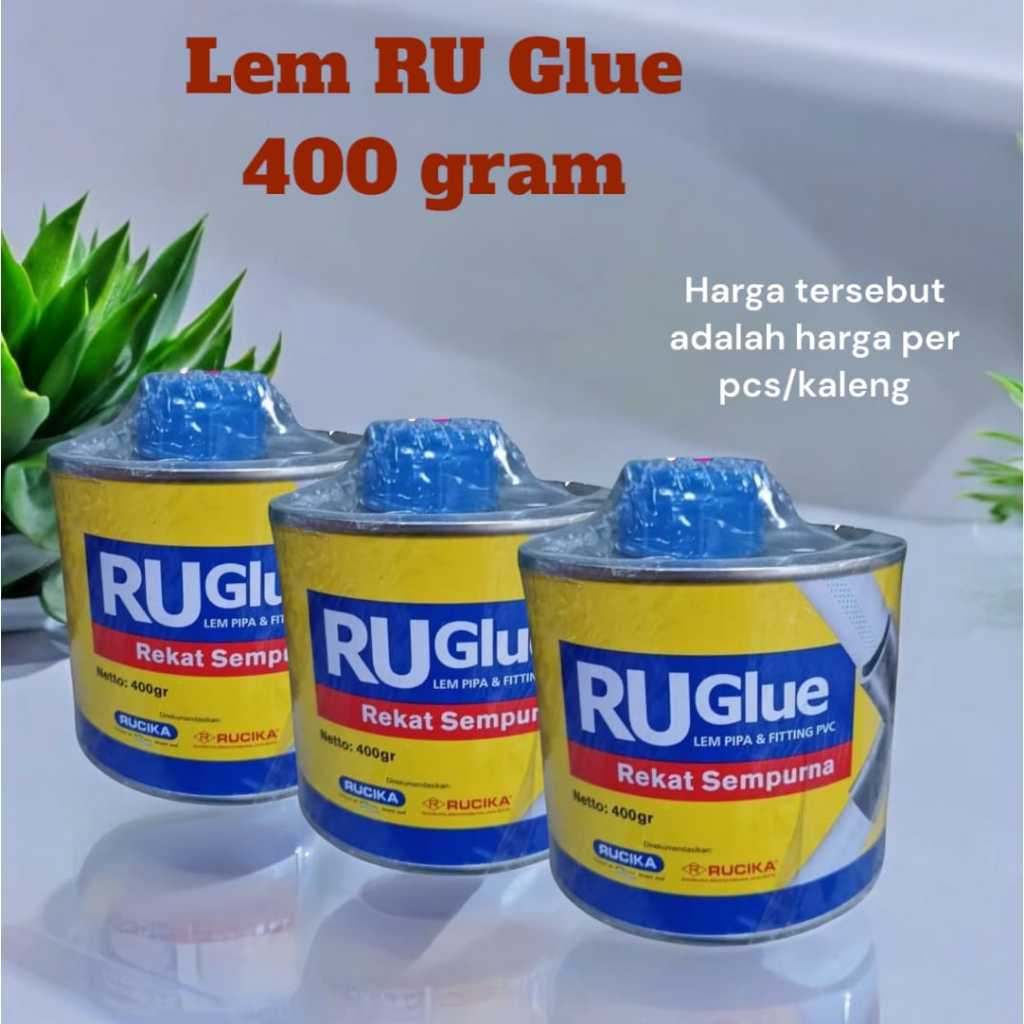 Jual lem Ruglue pvc pipa paralon 400 gram , LEM PIPA TRU GLUE | Shopee ...