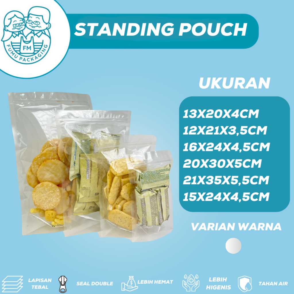 Jual Standing Pouch Makanan/Plastik Makanan/Zipper Bag Makanan/Plastik ...