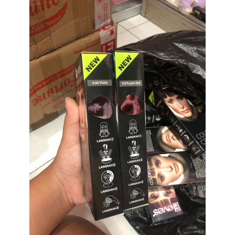 Jual Cat Rambut Color Cream Feves New Purple Red & Violet | Shopee ...