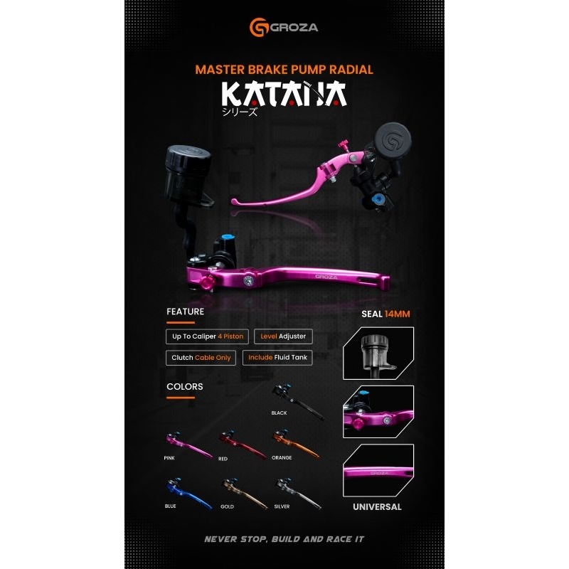 Jual MASTER REM GROZA RADIAL 14MM MODEL RCB S1 MASTER BRAKE PUMP VARIO ...