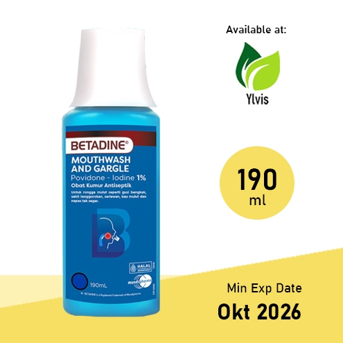 Jual Betadine Mouthwash & Gargle 190 ml | Shopee Indonesia