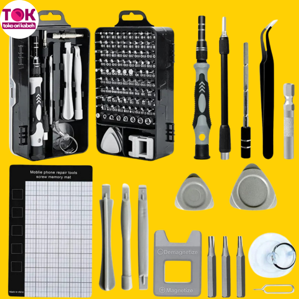 Jual Alat Servis HP Obeng HP Full Set Lengkap Original Obeng Service Laptop Obeng Magnet Jam ...