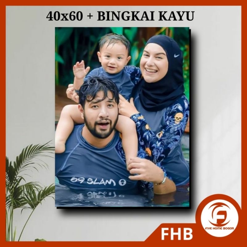 Jual FHB CETAK FOTO 40X60 20R PLUS BINGKAI MEDIA KAYU MDF PREMIUM ANTI ...