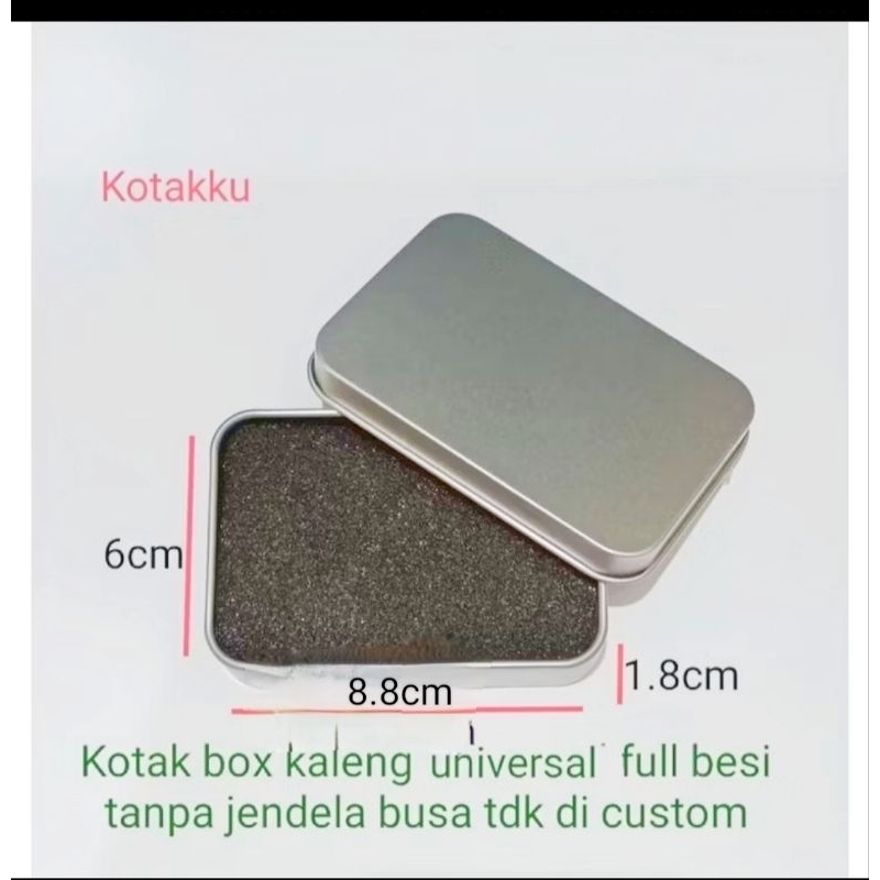 Jual Box kaleng universal warna silver tanpa jendela | Shopee Indonesia