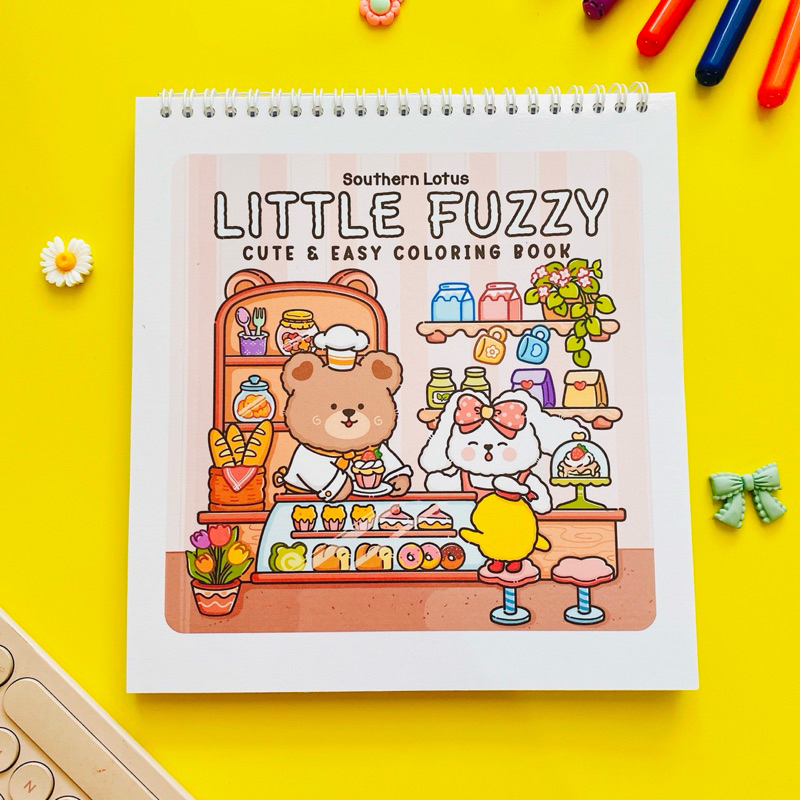 Jual Little Fuzzy Coloring Book For Adult And Kids- Buku Mewarnai Untuk ...
