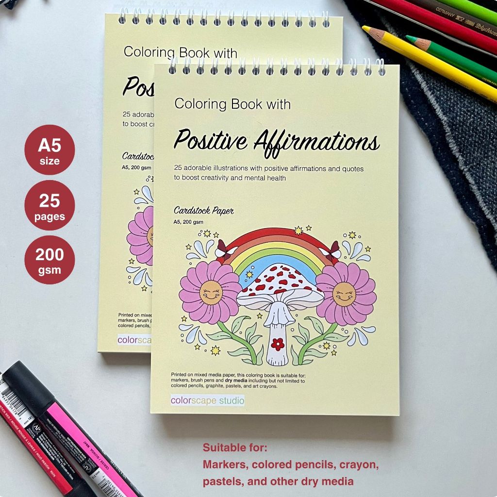 Jual Colorscape Coloring Book with Positive Affirmations - Buku ...